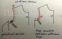 How to Adjust the Bodice and Sleeve Pattern When Armholes Are Too Large ...