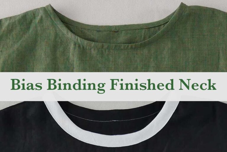 How to Make Bias Binding & How to Finish a Neckline with Bias Binding ...